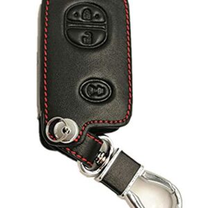 KAWIHEN Leather Key Fob Cover Replacement for Toyota Highlander Prius Prius C Prius V RAV4 HYQ14AAB HYQ12ACX HYQ14AEM