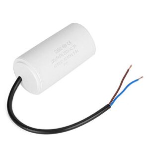 CBB60 Run Capacitor, AC 250V 120uf 50/60Hz with 2 Wires Capacitor for Air Compressor A/C Motor, 40/85/21