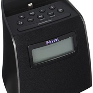 iHOME IPL22G iPhone/iPod Clock Radio with Lightning Connector (Black)