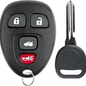 KeylessOption Keyless Entry Remote Control Car Key Fob Replacement for 15252034 with Key