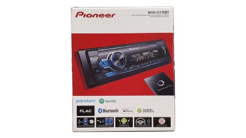 Pioneer MVH-S310BT Single Din Built-In Bluetooth, MIXTRAX, USB, Auxiliary, Pandora, Spotify, iPhone, Android and Smart Sync App Compatibility Car Digital Media Receiver