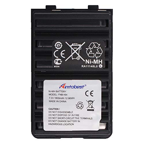 FNB-83 FNB-V94 FNB-V57 1800mAh Ni-MH Battery Compatible for Yaesu Vertex FT-60R FT60R FT-60 FT60 VX-150 VX-160 VX-170 VX-180 VXA-220 Standard Horizon HX270S HX370S HX500S HX600S Radio