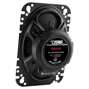 DS18 G4.6Xi GEN-X 4x6 2-Way Coaxial Speakers 135 Watts Max Power 45 Watts RMS 4-Ohm Mylar Dome Tweeters with Neodymium Magnet - Clarity Unparalled by Other Speakers in Their Class - 2 Speakers