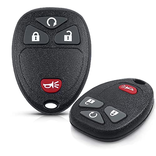 Car Key Fob Keyless Entry Remote Compatible with Chevy Silverado Avalanche Captiva Equinox Express Suburban Tahoe Traverse, GMC Sierra Acadia Savana Yukon, Remote Start Replacement OUC60221, OUC60270