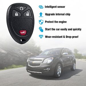 Car Key Fob Keyless Entry Remote Compatible with Chevy Silverado Avalanche Captiva Equinox Express Suburban Tahoe Traverse, GMC Sierra Acadia Savana Yukon, Remote Start Replacement OUC60221, OUC60270