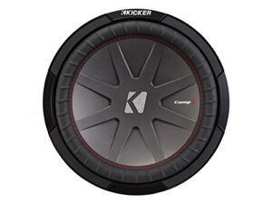 kicker compr12 12-inch (30cm) subwoofer, dvc, 4-ohm, 500w