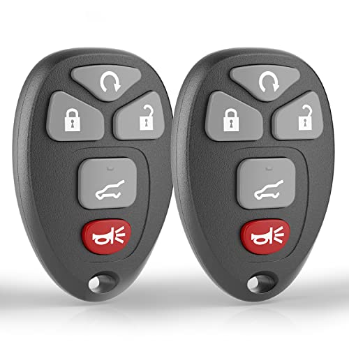 Key Fob Compatible for 2007-2017 Buick Enclave GMC Acadia Cadillac Escalade Saturn Outlook Chevrolet Suburban Tahoe GMC Yukon P/N: 15913415 OUC60270 OUC60221 Self-Programming - Pack of 2