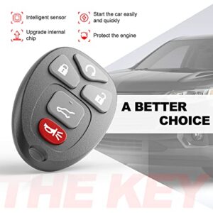 Key Fob Compatible for 2007-2017 Buick Enclave GMC Acadia Cadillac Escalade Saturn Outlook Chevrolet Suburban Tahoe GMC Yukon P/N: 15913415 OUC60270 OUC60221 Self-Programming - Pack of 2