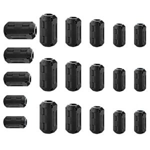 pack of 10pcs 13mm diameter snap on ferrite ring core bead choke ring cord rfi emi noise suppressor cable clip