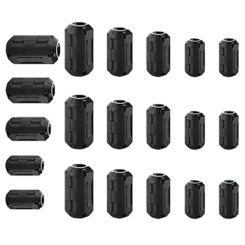 Pack of 10pcs 13MM Diameter Snap on Ferrite Ring Core Bead Choke Ring Cord RFI EMI Noise Suppressor Cable Clip