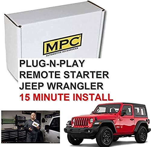 MPC Remote Start Kit for Jeep Wrangler 2007-2018 || 100% Plug n Play || Key-to-Start || Use Your OEM Key Fob || 15 Minute Install || USA Tech Support