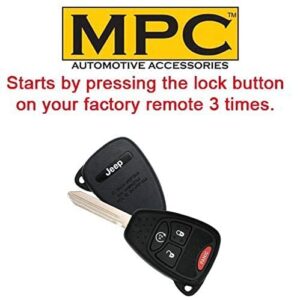 MPC Remote Start Kit for Jeep Wrangler 2007-2018 || 100% Plug n Play || Key-to-Start || Use Your OEM Key Fob || 15 Minute Install || USA Tech Support