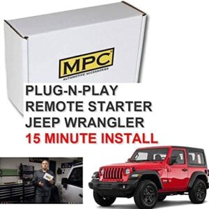 MPC Remote Start Kit for Jeep Wrangler 2007-2018 || 100% Plug n Play || Key-to-Start || Use Your OEM Key Fob || 15 Minute Install || USA Tech Support