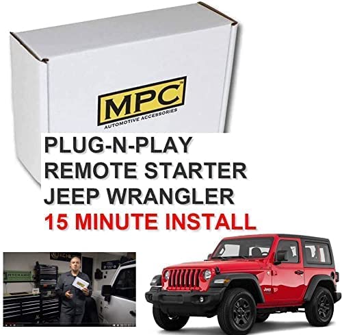 MPC Remote Start Kit for Jeep Wrangler 2007-2018 || 100% Plug n Play || Key-to-Start || Use Your OEM Key Fob || 15 Minute Install || USA Tech Support