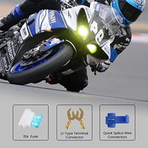 ATFWEL Waterproof Motorcycle Alarm System 12V Motorcycle Anti-Theft Alarm Security System Remote Control Horn Alarm Warner Adjustable 5 Sensitivity Levels