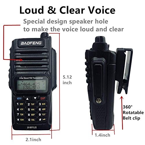 Radtel Baofeng Uv-9r Plus 8Watts Walkie Talkie Bf-uv9r Plus Ip67 Waterproof Uhf/VHF Dual Band Radio 8W (No FM Radio Feature)