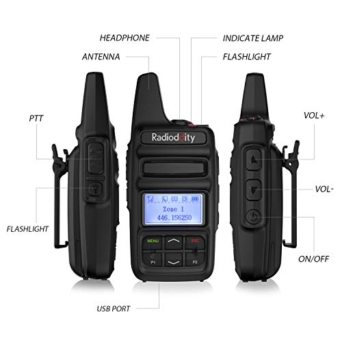 Radioddity GD-73A DMR/Analog Two Way Radio 2 Watts UHF Handheld Ham Radio for Beginners with Dual Time Slot, 3600mAh Battery, USB Rechargeable & Programming, Compact Long Range Walkie Talkie