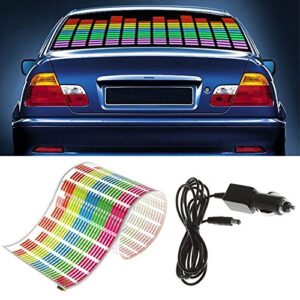 wonfast® sound music beat activated car sticker equalizer rhythm led flash light audio voice rhythm lamp (90x10cm)