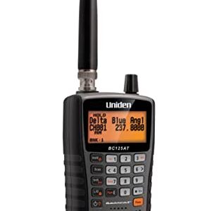 Uniden Bearcat BC125AT Handheld Scanner, 500-Alpha-Tagged Channels, Close Call Technology, PC Programable, Aviation, Marine, Railroad, NASCAR, Racing, and Non-Digital Police/Fire/Public Safety.