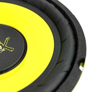 Pyle PLG64 6.5" 1200W Car Audio Mid Bass/Midrange Subwoofer Speaker Set, 2 Pair with Yellow CD P.P. Cone, 4 Ohm Impedance, and Edge Suspension