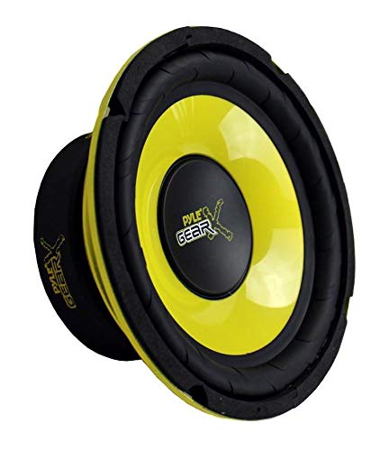 Pyle PLG64 6.5" 1200W Car Audio Mid Bass/Midrange Subwoofer Speaker Set, 2 Pair with Yellow CD P.P. Cone, 4 Ohm Impedance, and Edge Suspension