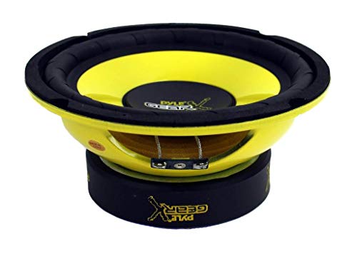 Pyle PLG64 6.5" 1200W Car Audio Mid Bass/Midrange Subwoofer Speaker Set, 2 Pair with Yellow CD P.P. Cone, 4 Ohm Impedance, and Edge Suspension