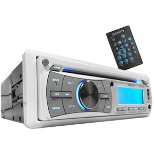 gravity mgr-208bt 300w single din marine boat/yatch receiver/cd/sd/usb/aux/af/fm/mp3 player – work with bluetooth