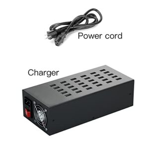 Charging Station for Multiple Devices, 30 Port 300W USB Charging Station, 30-in-1 USB Charging Hub, Multiple USB Charging Station for iPhone, iPad, Samsung, Tablets, and Other Electronics