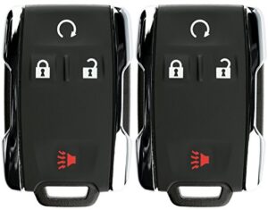 keylessoption keyless entry remote control car key fob replacement for chevy gmc m3n-32337100 (pack of 2)