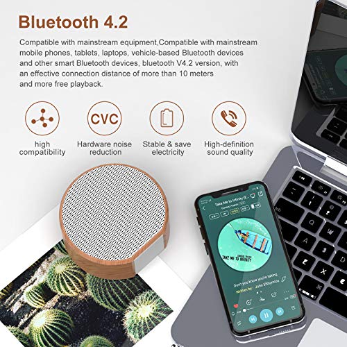 UZiLaCo Wireless Speakers, Portable Bluetooth Speaker with IPX4 Waterproof, Perfect Small Size, HD Sound, Wireless Bluetooth Speaker for Home Office Bookshelf Outdoor Travel Camping-White