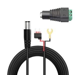 20ft dc power extension cable for vehicle car truck bus camper backup cameras which are too far away from power supply (6m)