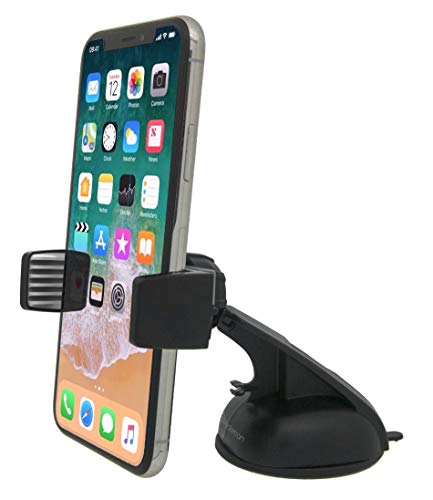 Bracketron Mi-T Grip Dash Window Car Mount Phone Holder Cradle Hands Free Law Compatible iPhone X Max R 8 Plus 7 SE 6s 6 5s Samsung Galaxy S9 S8 S7 S6 Note Google Pixel 2 XL LG Nexus Nokia BT1-755-2