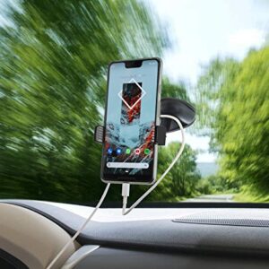 Bracketron Mi-T Grip Dash Window Car Mount Phone Holder Cradle Hands Free Law Compatible iPhone X Max R 8 Plus 7 SE 6s 6 5s Samsung Galaxy S9 S8 S7 S6 Note Google Pixel 2 XL LG Nexus Nokia BT1-755-2