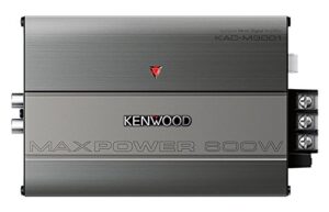 kenwood kac-m3001 600w class d monoblock compact digital car/atv/marine certified amplifier