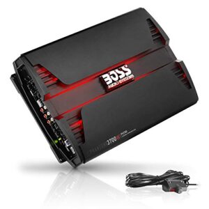 boss audio systems pv3700 5 channel car stereo amplifier – 3700 high output, 5 channel, 2/4 ohm stable, low/high level inputs, high/low pass crossover, full range, bridgeable, for subwoofer