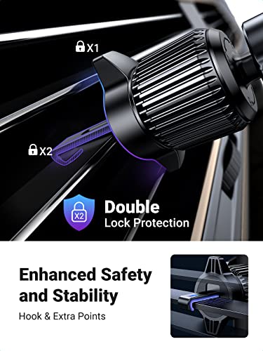 UGREEN Car Phone Holder Mount for Dashboard Windshield Air Vent 3 in 1 Universal Cell Phone Holder for Car Accessories Cradle Compatible with iPhone 14 13 12 11 Pro Max Smartphone, Strong Suction Cup