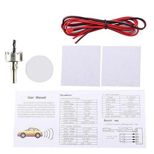 Yctze 12V Car Parking Sensor Backup Radar Reversing Assistance Aid Kit with Audio Buzzer Alarm for parking sensor kit car reversing sensors kit buzzer car parking sensor car front sensor parking,parki