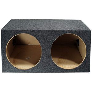 Car Audio Dual 12" Sealed Subwoofer Salnted Hatchback Stereo Sub Box Enclosure