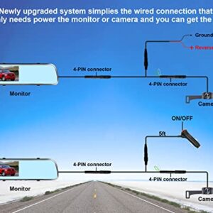 AMTIFO Backup Camera HD 1080P 4.3 Inch Monitor License Plate Rear View Mirror Cam System for Car Truck Minivan SUV Easy Installation Waterproof Clear Night Vision DIY Guide Lines A1