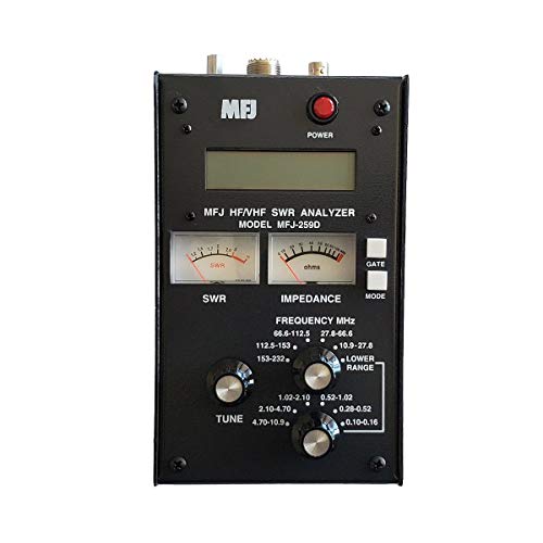 MFJ-259D MFJ259D Original MFJ Enterprises Antenna Analyzer, VHF/220 MHz (100-160 KHz, 280-520 KHz, .53-230 MHz) - Replaces MFJ-259C