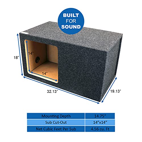 Bbox Single Vented 15 Inch Subwoofer Enclosure Engineered for Kicker Solo-Baric Model L5 & L7 Subwoofers - Car Subwoofer Boxes & Enclosures & Subwoofer Box Improves Audio Quality, Sound & Bass