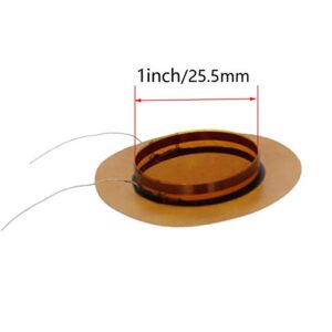 Fielect 25.5mm Tweeter Voice Coil Audio Speaker High Tone Silk Dome Tweeter Accessory for Audio Replacement 4Pcs