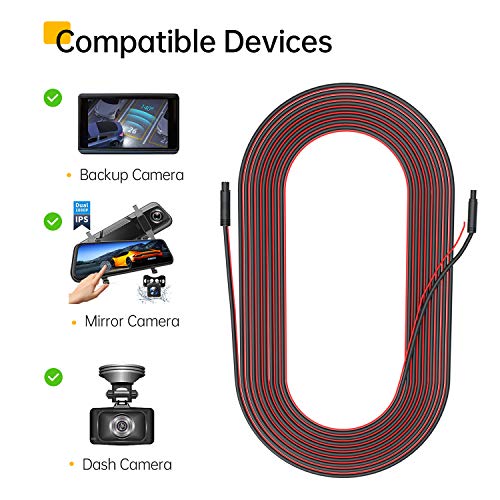 4 Pin 9.8ft Dash Cam Extension Cable Backup Camera Rear View Camera Extension Cord