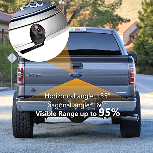 NATIKA Emblem Backup Camera for F150 F250 F350 F450(2009-2014) Flex(2009-2012) Ranger 2012 with Aftermarket Monitor No Distorted Affect Starlight Night Vision CVBS | AHD Waterproof HD Backup Camera