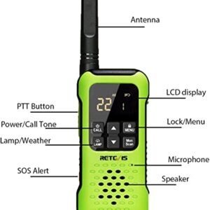 Retevis RT49P Floating Walkie Talkie, IP67 Portable Two-Way Radios, Waterproof Walkie Talkies Rechargeable, NOAA, Flashlight SOS Handheld Radios with Headset for Golf, Fishing, Hunting(4 Pack)