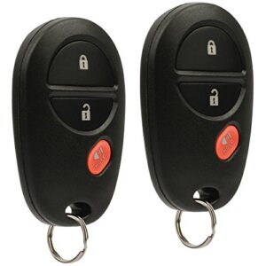 key fob keyless entry remote fits toyota tacoma tundra sienna sequoia highlander (gq43vt20t), set of 2