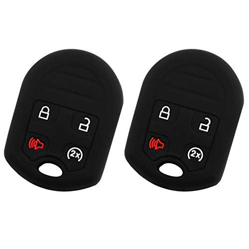 For 11-16 Ford Explorer F150 F250 F350 F450 Lincoln Mark LT Navigator Rubber Keyless Entry Remote Key Fob Skin Cover Protector - 2 PACK