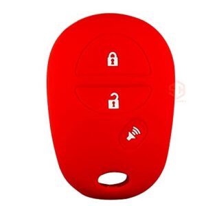 SiliconeCovers 1x New Key Fob Remote Fobik Silicone Cover Fit For & Compatible With Toyota - GQ43VT20T-SC05, Red