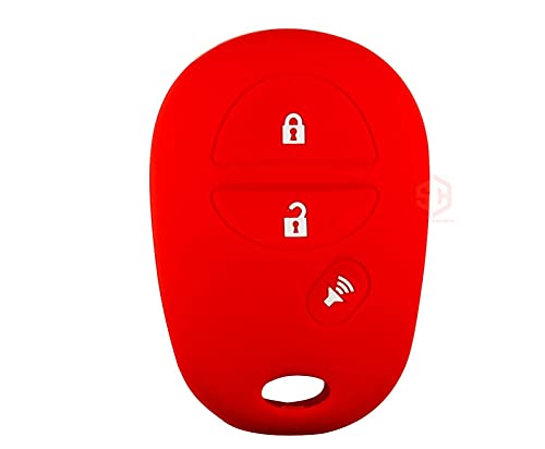 SiliconeCovers 1x New Key Fob Remote Fobik Silicone Cover Fit For & Compatible With Toyota - GQ43VT20T-SC05, Red