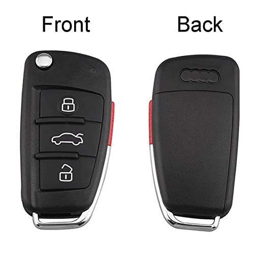 Keyless Entry Remote Key Fob A3 A4 A6 A8 TT Q7 S6, 4 Button Entry Remote Control Replacement for MYT8Z0837231, 4D0837231E, 4D0837231P (NO Chips)